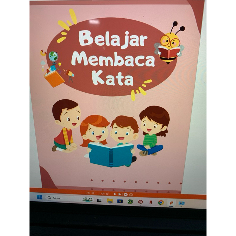 Jual LATIHAN MEMBACA TK / PAUD BELAJAR MEMBACA KATA 30 LEMBAR | Shopee ...