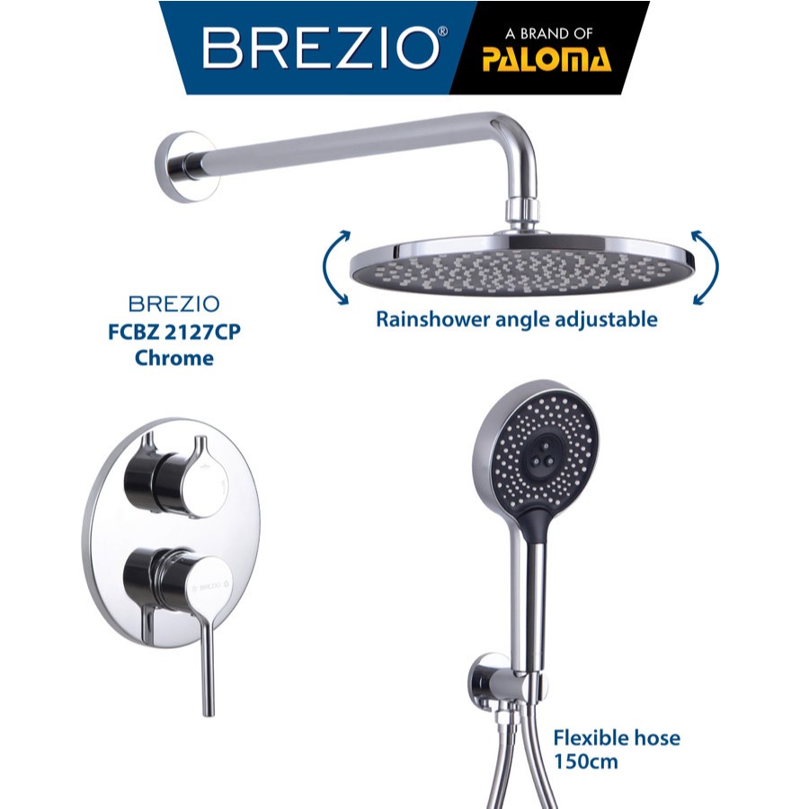 Jual BREZIO FCBZ 2127CP Shower Tanam Set Concealed Keran Mandi Kran Air ...