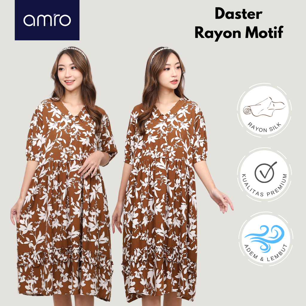 Jual AMROSLEEPWEAR - SHUA DRESS - DASTER REMPEL KERAH SILK - DT238 ...