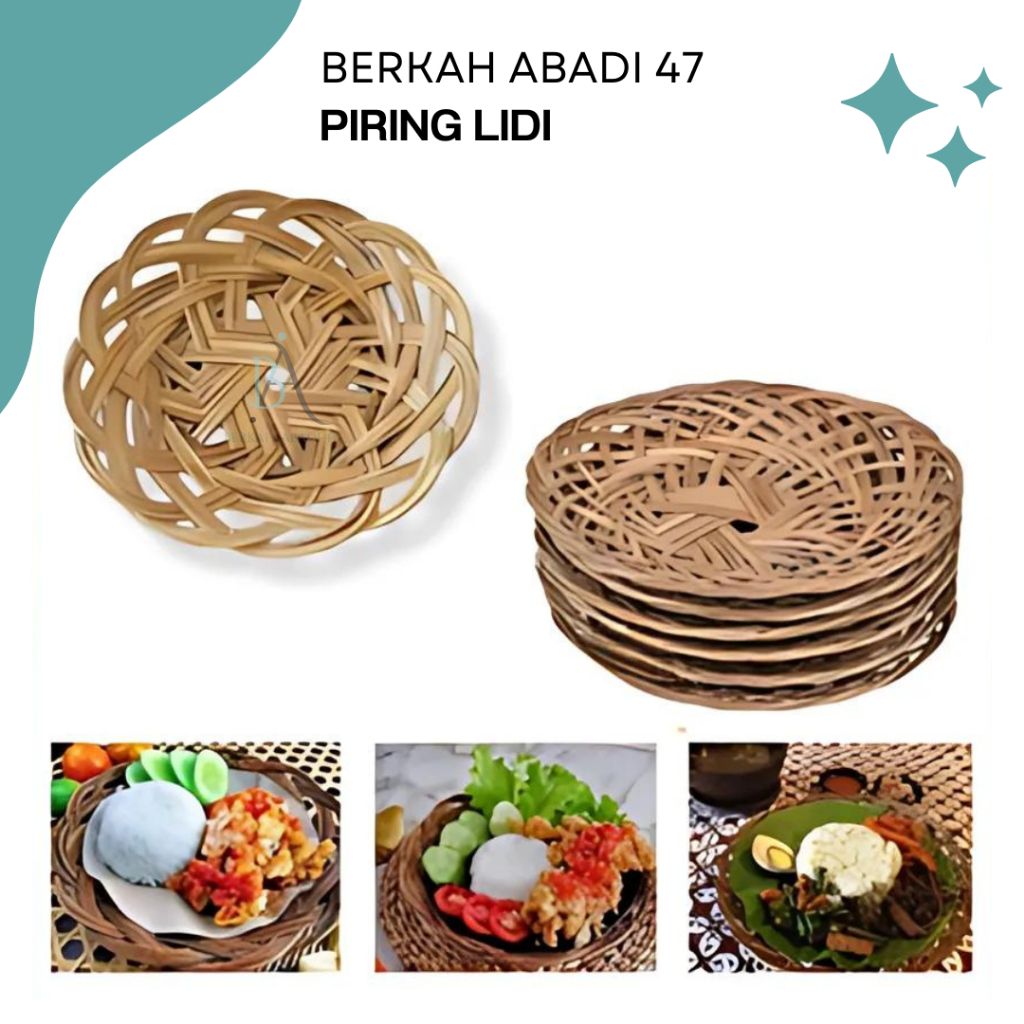 Jual Piring Lidi Piring Rotan Bambu Anyaman Murah Ukuran 24 cm | Shopee ...