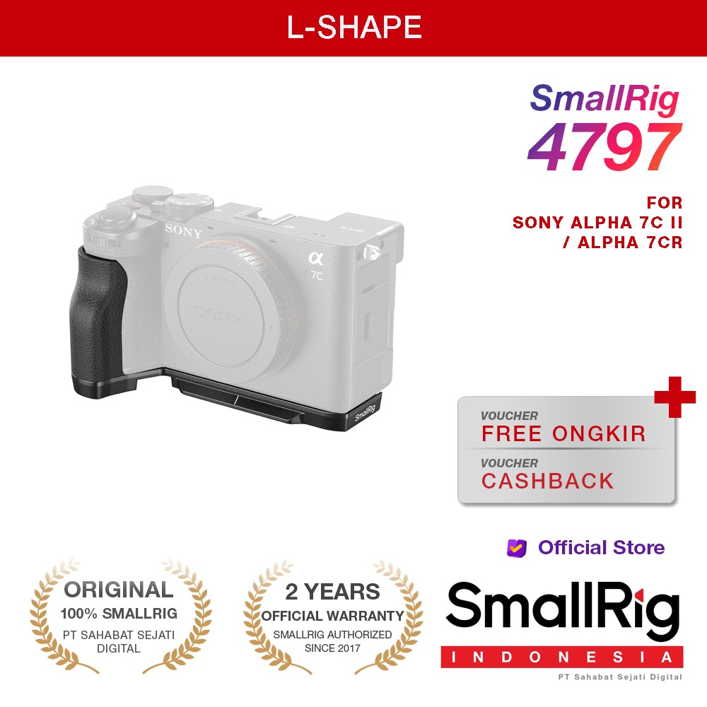 Jual SmallRig L-Shape Mount Plate with Silicone Handle for Sony Alpha ...