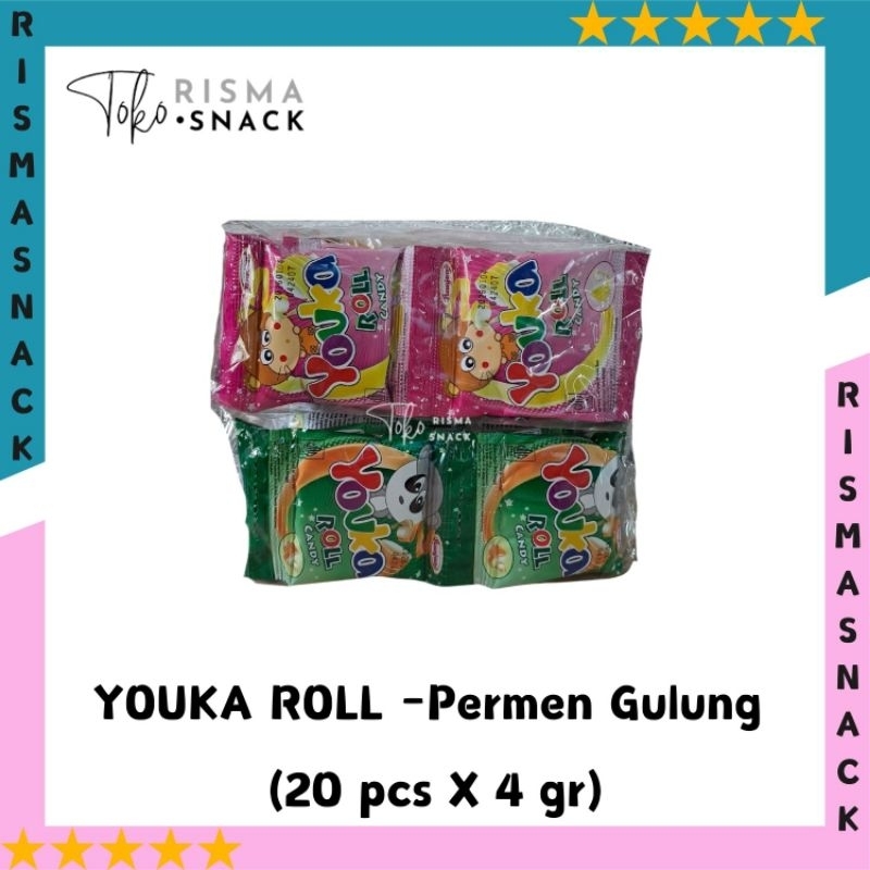 Jual Permen Youka Roll Gulung Aneka Rasa kemasan (20pcs x 4gr) | Shopee ...