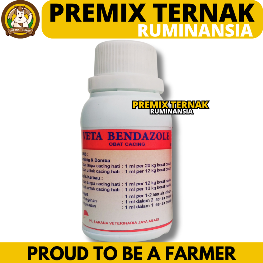 Jual VETA BENDAZOLE 100ML - Obat Cacing Ternak - Obat Cacing Sapi ...
