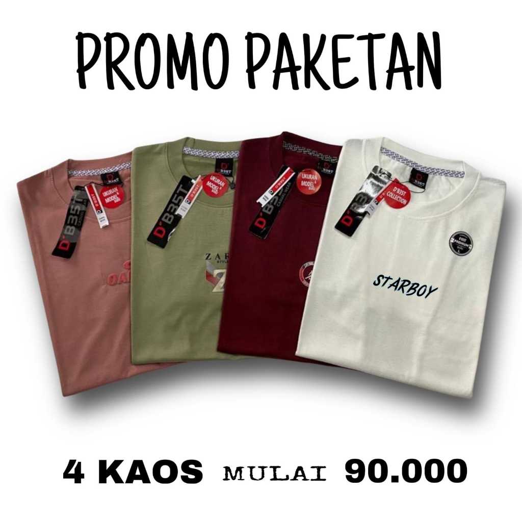 Jual Paket 4Pcs 100rb Kaos Distro Pria Wanita / baju cowok / kaos pria ... Jual Paket 4Pcs 100rb Kaos Distro Pria Wanita / baju cowok / kaos pria ...