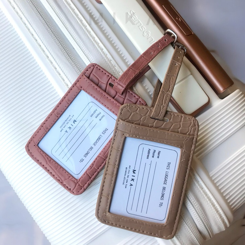 Jual GANTUNGAN NAMA KOPER / NAMETAG CARD /LUGGAGE TAG SYNTHETIC LEATHER ...
