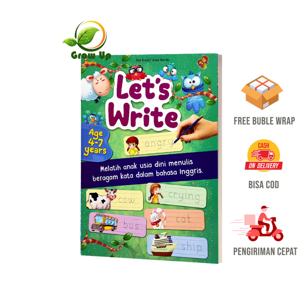 Jual Buku Belajar Bahasa Inggris Anak TK Let's Write Latihan Menulis Kata Bahasa Inggris Untuk ...