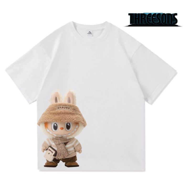 Jual KAOS PUTIH DEWASA BAJU LABUBU CARTOON ANIMASI | T-SHIRT WHITE BAJU ...