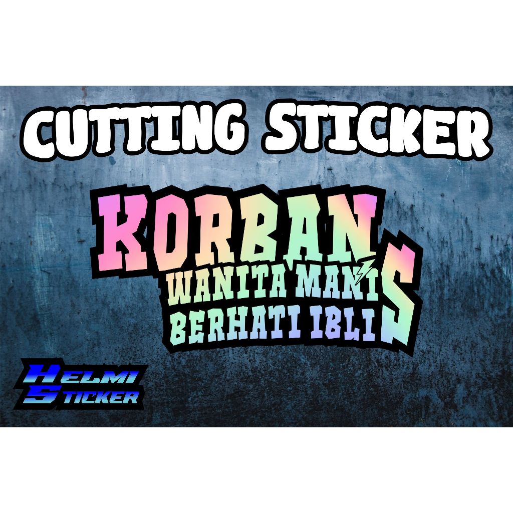 Jual CUTTING STICKER KORBAN WANITA MOTOR MOBIL HELM VISOR | Shopee ...