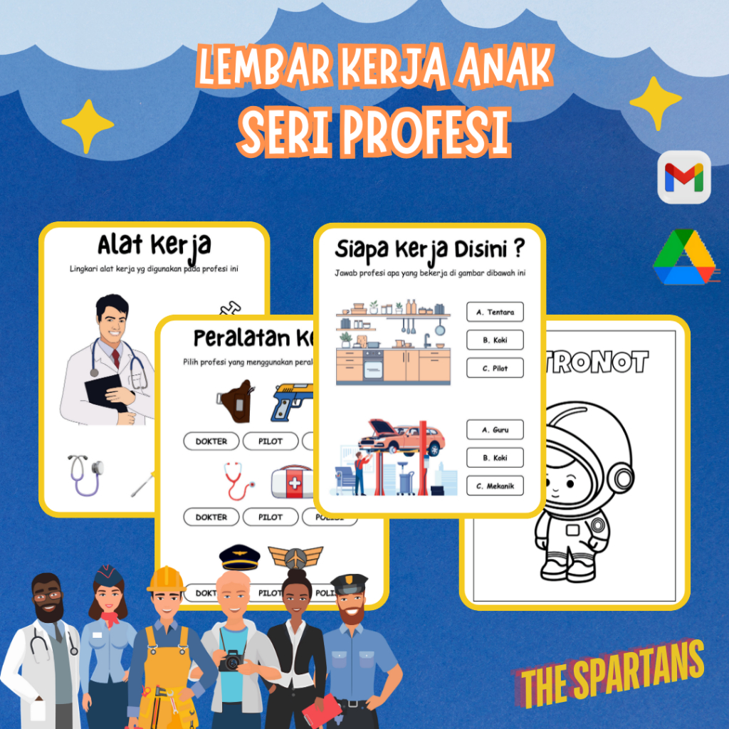Jual 100 Lembar Worksheet Profesi - Format P D F - Worksheet Lembar ...