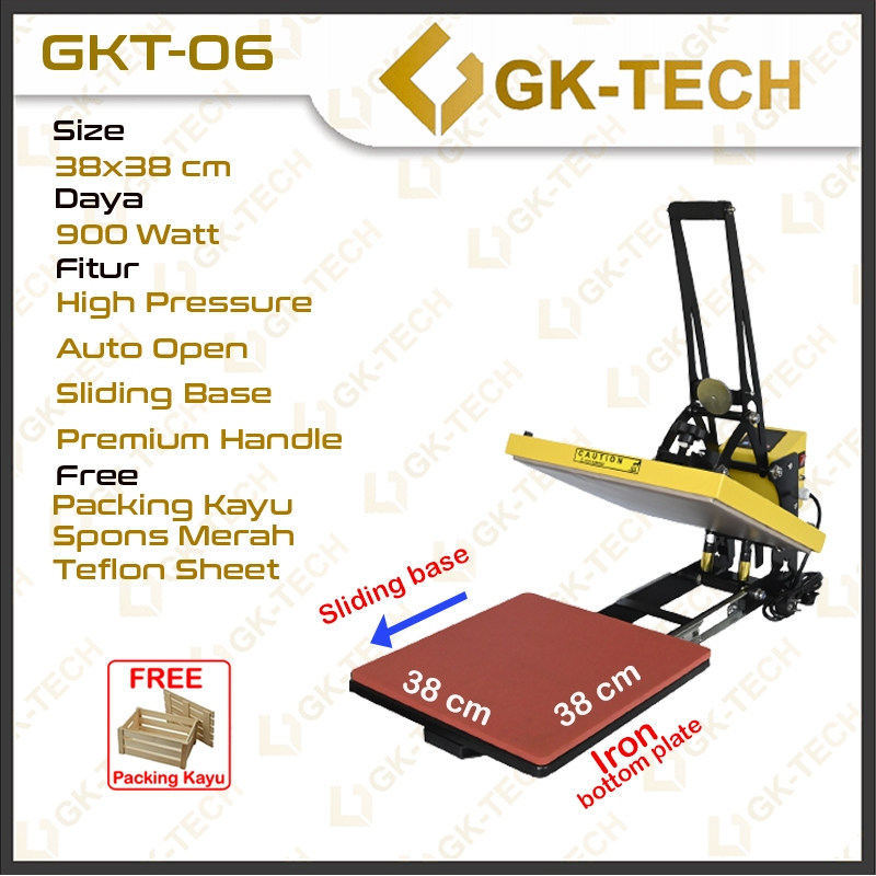 Jual Mesin Press Sablon Kaos OTOMATIS Auto Open Sliding 38x38 | Shopee ...
