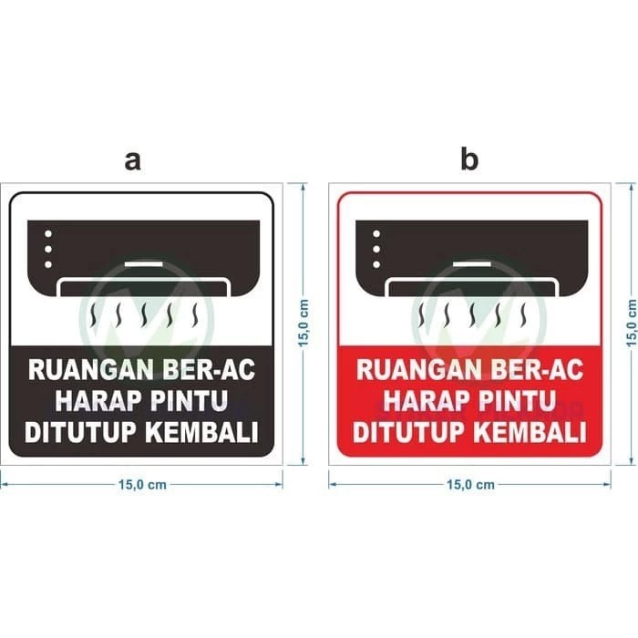 Jual STIKER VINYL RUANGAN BER-AC KOTAK (DIJUAL SATUAN) | Shopee Indonesia