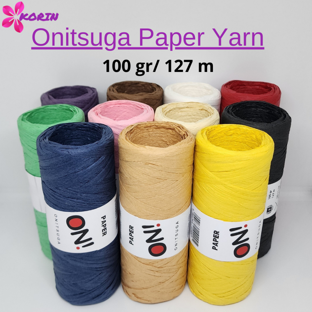 Jual Benang Rajut Paper Yarn Onitsuga / Benang Kertas / Rafia Paper ...