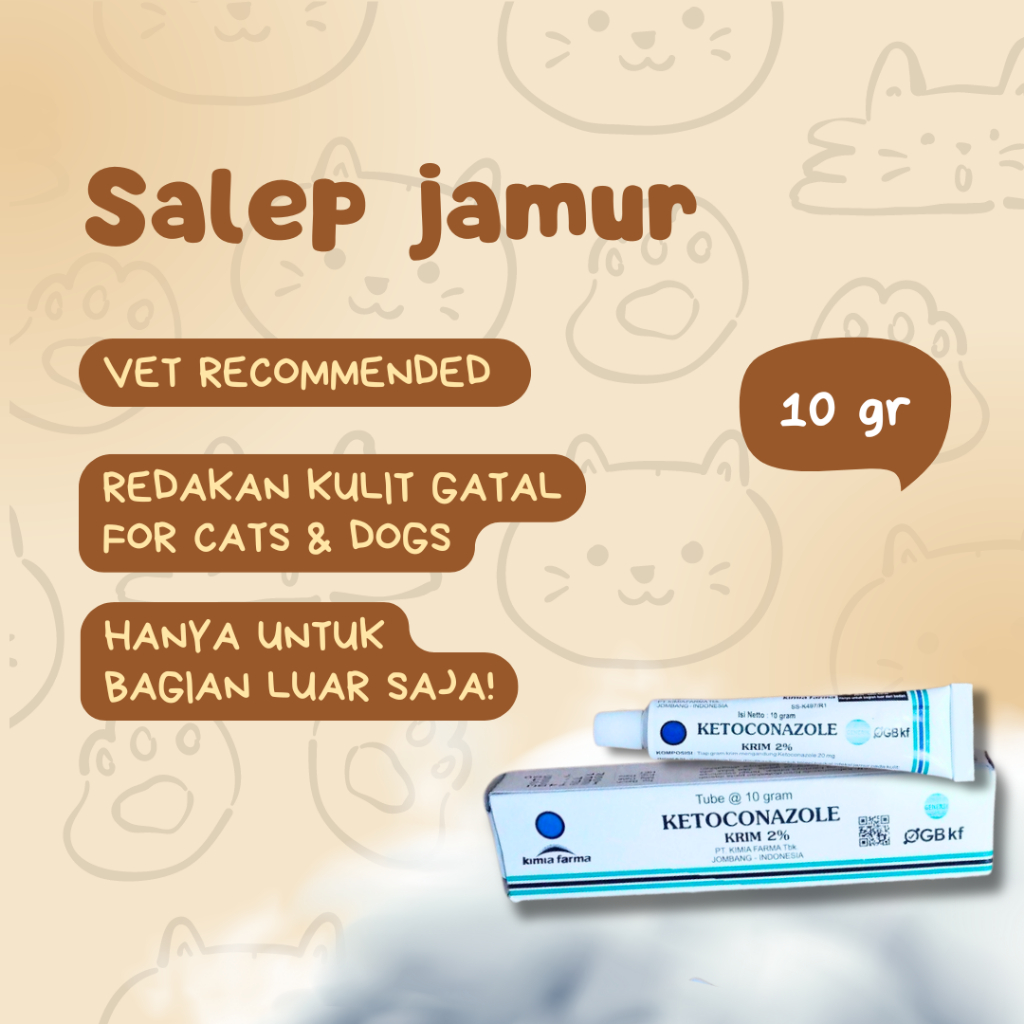 Jual Salep Jamur Kucing Anjing Kelinci Ketoconazole Obat Luka Jamur ...