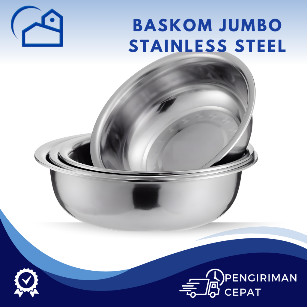 Jual BASKOM UMUM STAINLESS STEEL UKURAN 40Cm , 45Cm Baskom Jumbo ...
