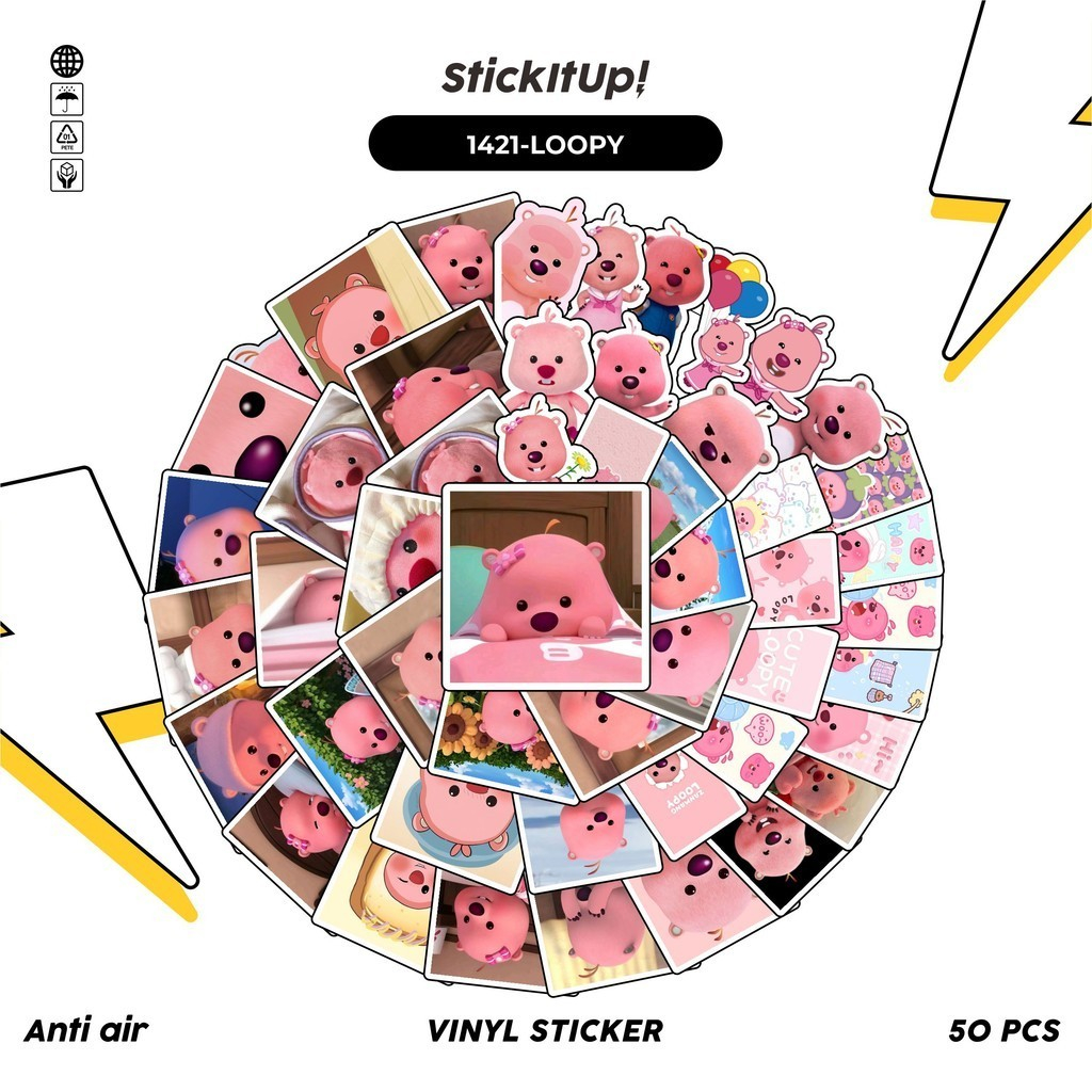 Jual COD 100 Pcs Stiker Pack Loopy Pororo Lucu Aesthetic Vynil ...