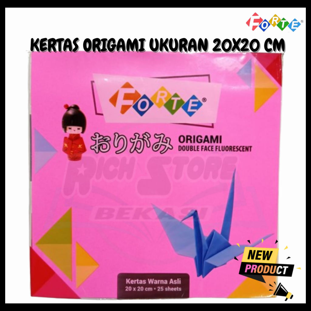 Jual KERTAS LIPAT/KERTAS ORIGAMI UKURAN 20X20 BESAR (1 PACK ISI 25 ...