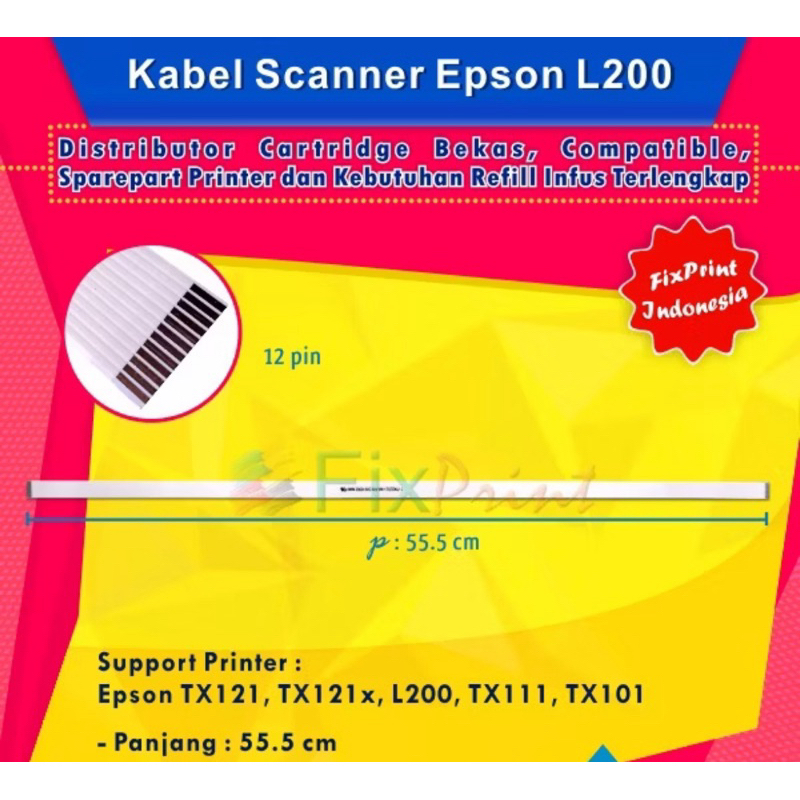 Jual Kabel Scanner Epson L200 TX121 TX121x TX101 TX111 FSB2810 | Shopee ...