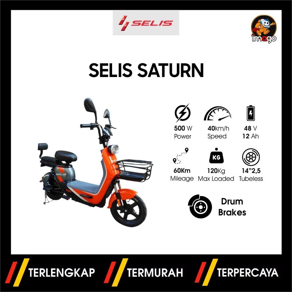 Jual SEPEDA LISTRIK SELIS SATURN | Shopee Indonesia