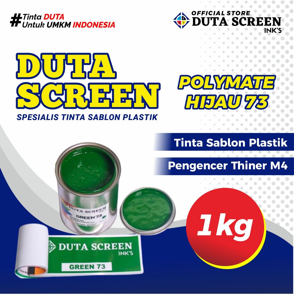 Jual Duta Screen Ink Tinta Sablon Polymate Green 750 Green 79 Green 73 ...