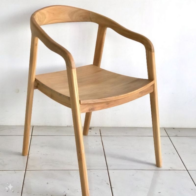 Jual kursi selly kursi cafe Sely kursi makan minimalis kayu jati | Shopee Indonesia