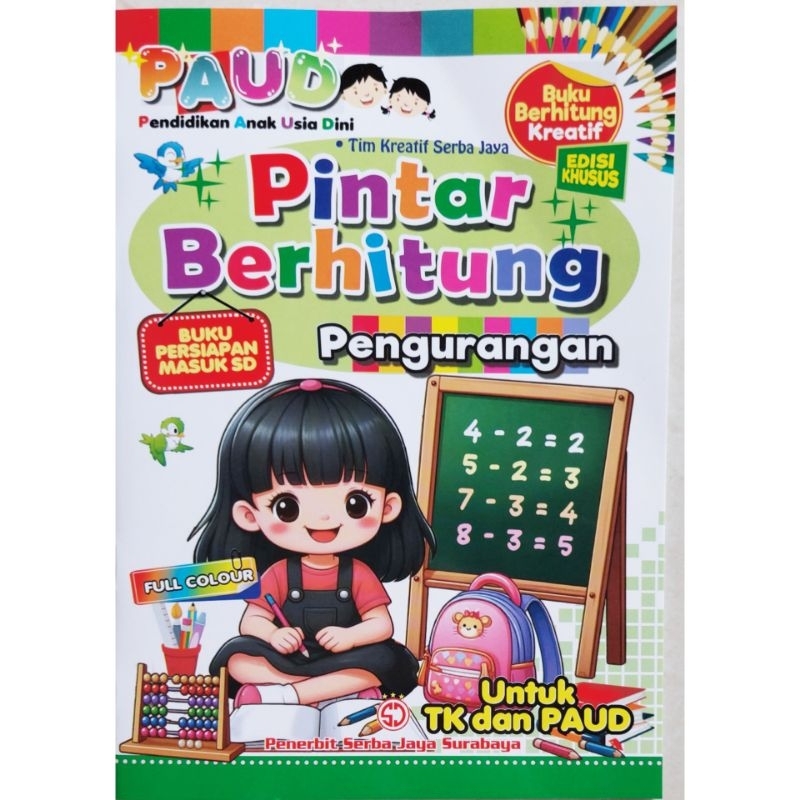 Jual Buku Anak Pintar Berhitung Pengurangan untuk Paud TK Serba Jaya ...