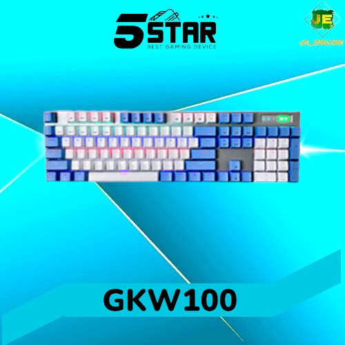 Jual 5Star GKW100 Mechanical Keyboard Blue Switch 104 Keys RGB ...