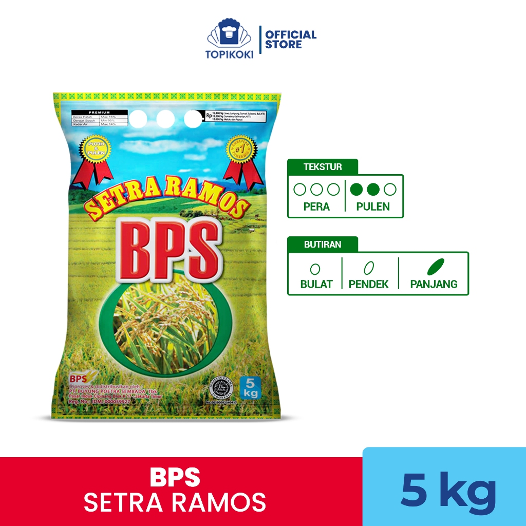 Jual BPS Beras Setra Ramos 5 kg | Shopee Indonesia