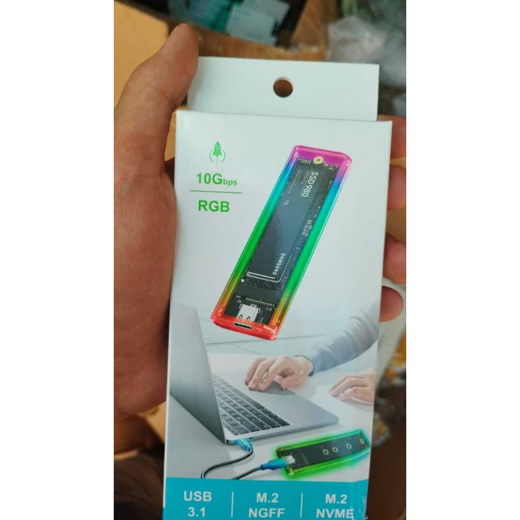 Jual CASING SSD TRANSPARAN TYPE C NGFF + NVME LED | Shopee Indonesia