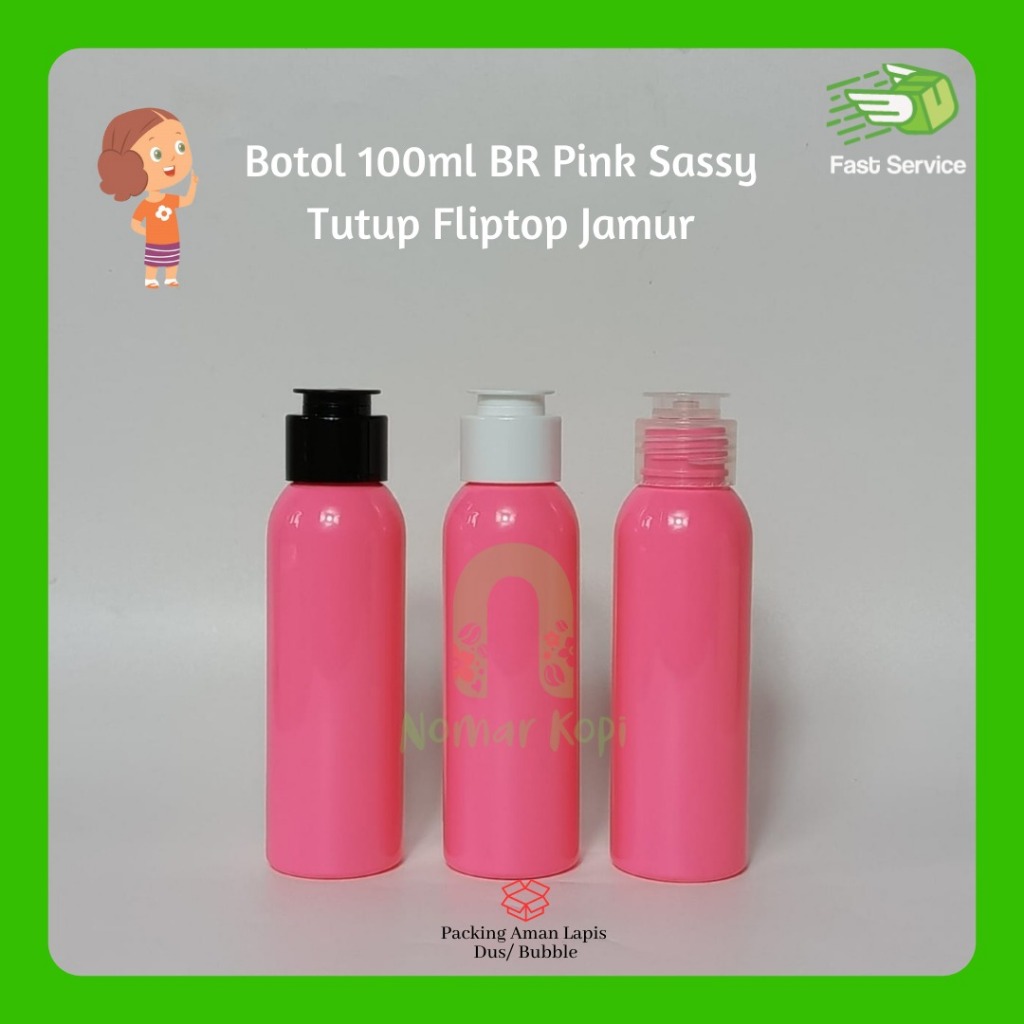 Jual BOTOL HITAM PET 100ml FLIPTOP BR KOSMETIK SABUN HAND SANITIZER ...