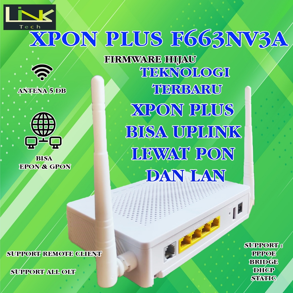 Jual onu ont router xpon plus f663nv3a bisa uplink lewat pon dan Lan ...