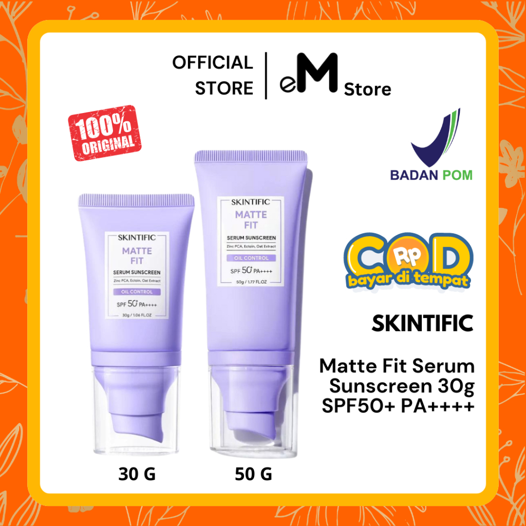 Jual SKINTIFIC - Matte Fit Serum SUNSCREEN SPF50 PA++++ | BPOM | Shopee ...