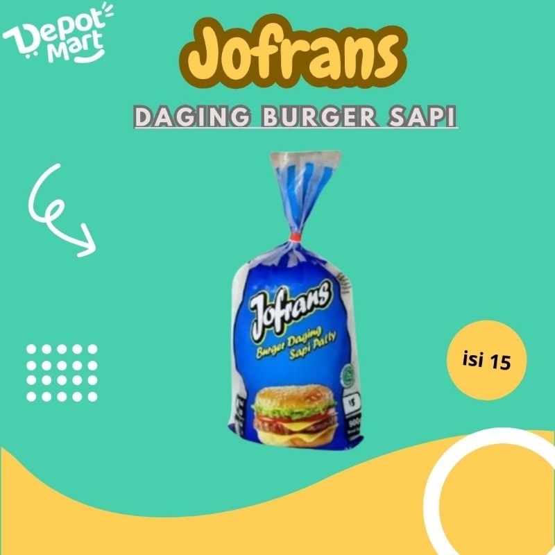 Jual Daging Beef Patties Burger Jofrans Sapi Medan 900 Gr isi 15 Slice ...