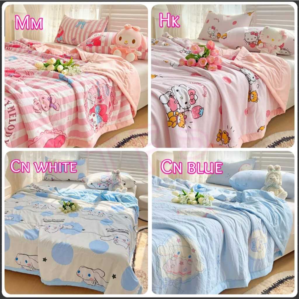 Jual Selimut / Quilt cover katun halus sanrio ORI Cinnamoroll Kuromi ...