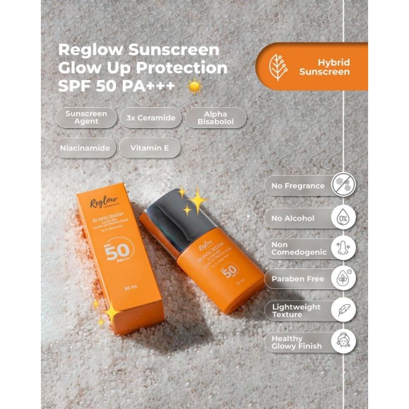Jual Sunscreen Reglow Luxury Glow Up Protection SPF 50 PA+++ REGLOW ...