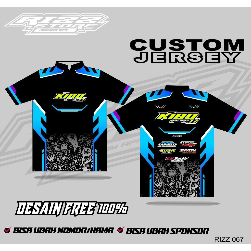 Jual KAOS JERSEY RACING TIM FULL PRINTING bisa request nama nomor dan ...