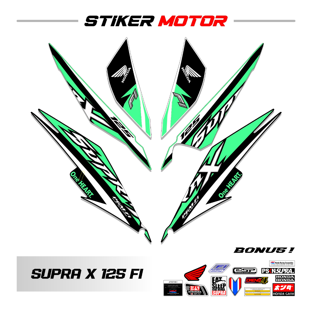 Jual SP87 Striping Stiker MotorSupra X 125 Fi Variasi Sticker Motif ...