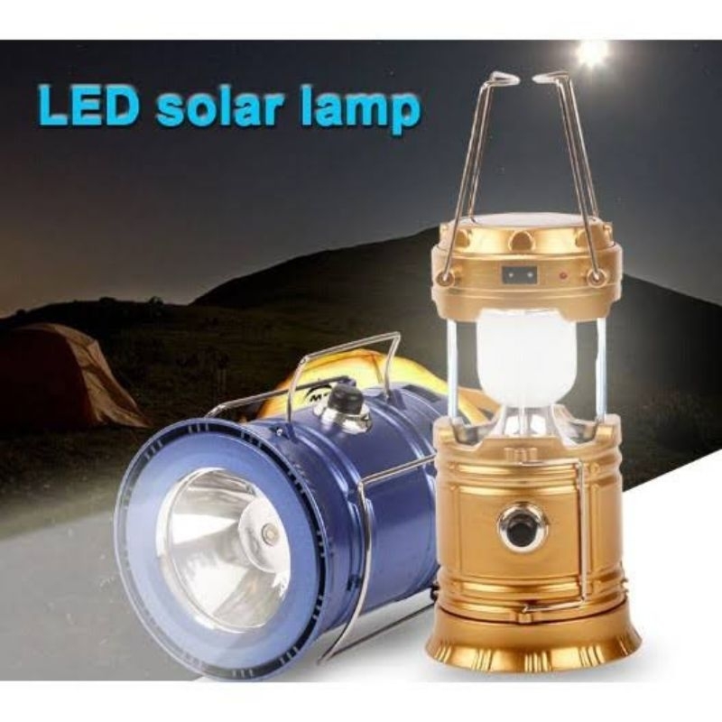Jual LAMPU EMERGENCY LED LENTERA TARIK CAMPING TENAGA SOLAR & CHARGER | Shopee Indonesia