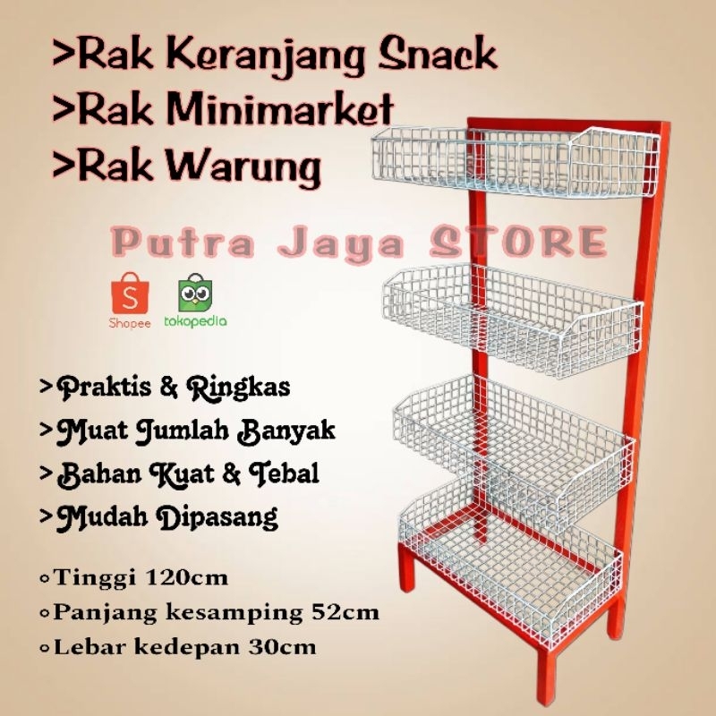 Jual Rak warung rak keranjang rak keranjang ciki snack | Shopee Indonesia