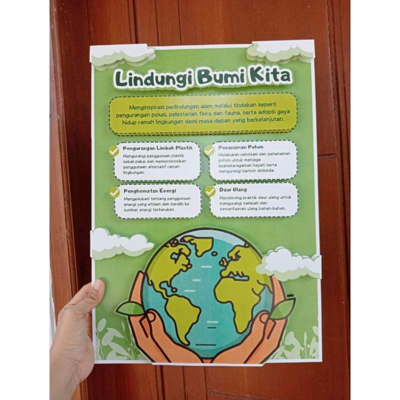 Jual POSTER EDUKASI TEMA "LINDUNGI BUMI KITA" | Shopee Indonesia