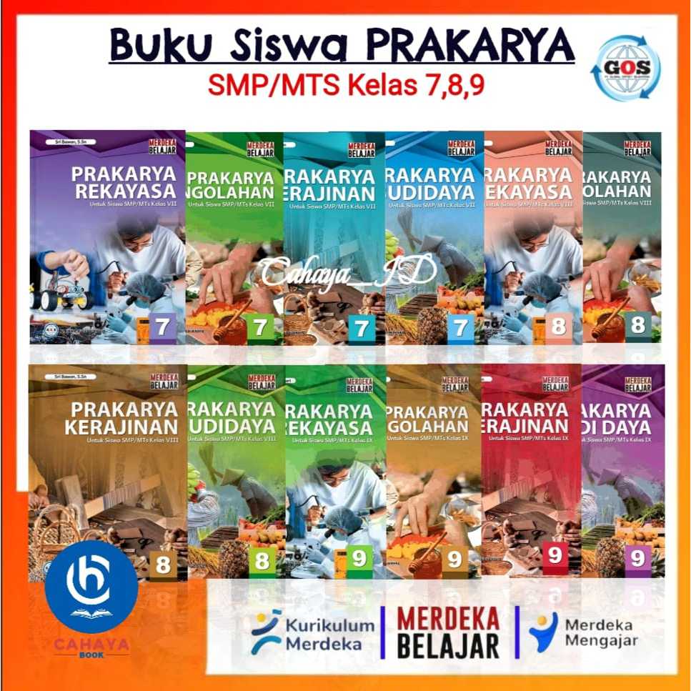Jual Buku Siswa Prakarya SMP/MTs Kelas 7,8,9 Kurikulum Merdeka Penerbit GOS | Shopee Indonesia
