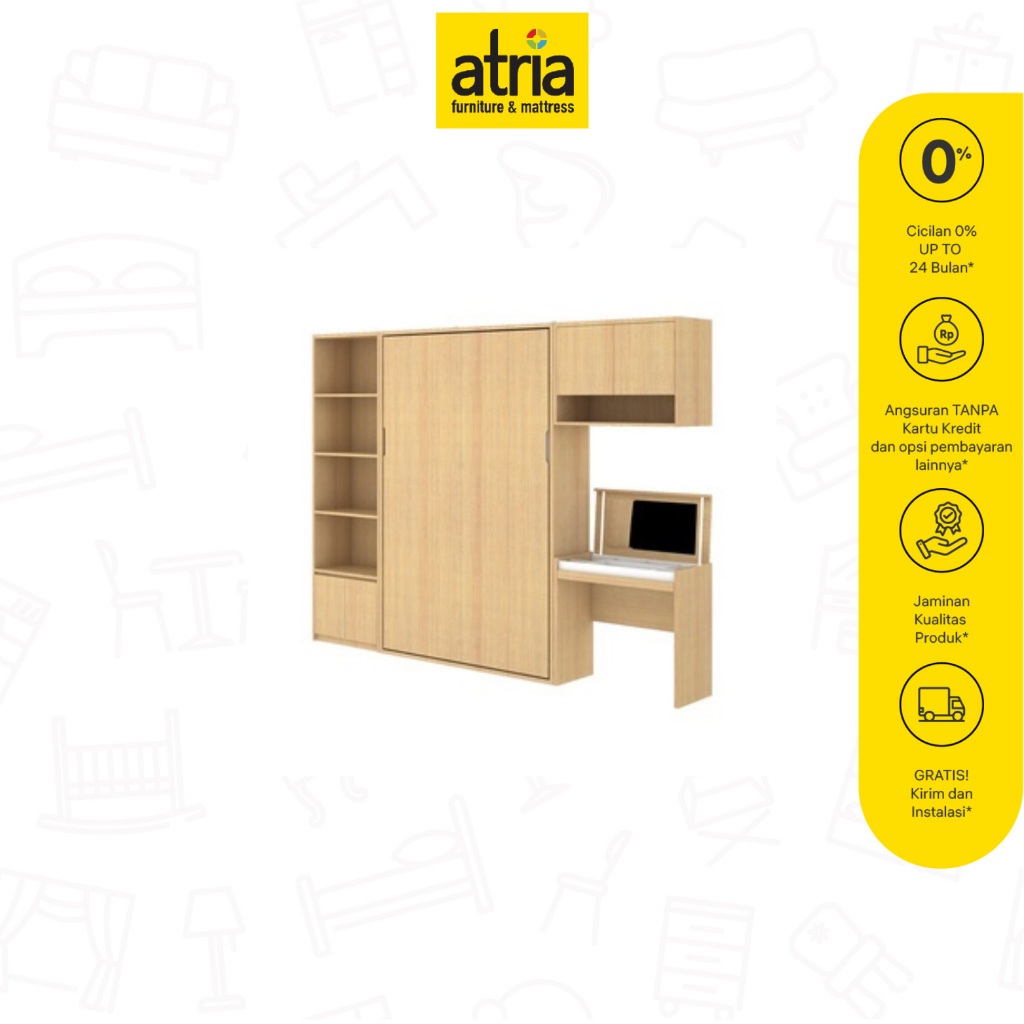 Jual Atria Tempat Tidur Lipat Set Single Achilles + Stein Dressing ...