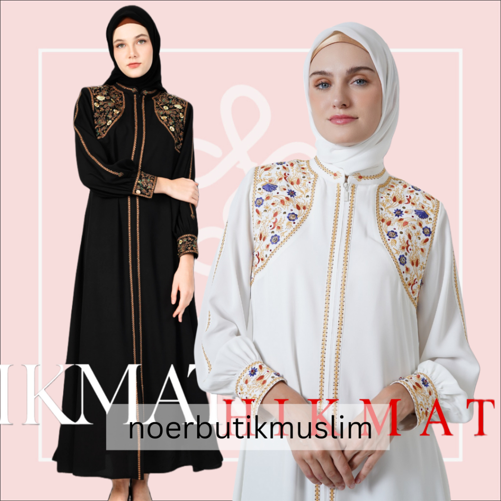 Jual Hikmat Fashion Original A3395 Abaya Hikmat noerbutikmuslim | Shopee Indonesia