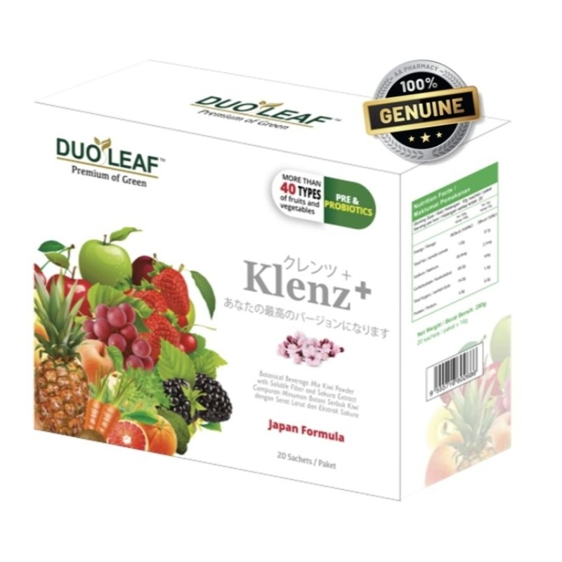 Jual Duo Leaf - DuoLeaf Klenz+ Fiber sachet 10g x 20's | Shopee Indonesia