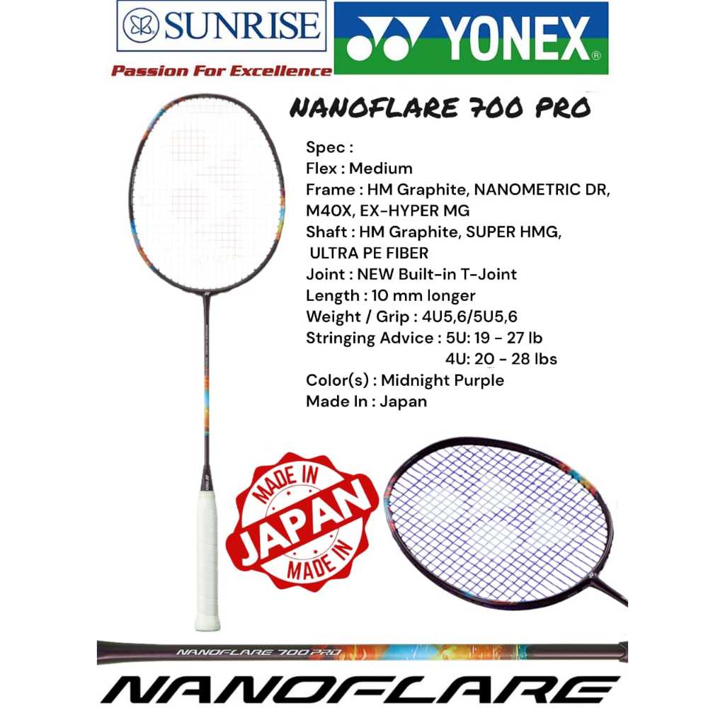 Jual Raket Badminton Yonex Nanoflare 700 Pro 2RD GEN | Shopee Indonesia
