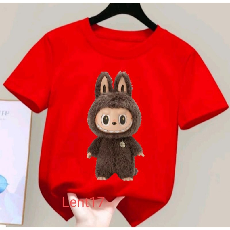Jual Kaos Anak Cewek Cowok Motif Labubu Coklat Oblong Anak 2-12th ...