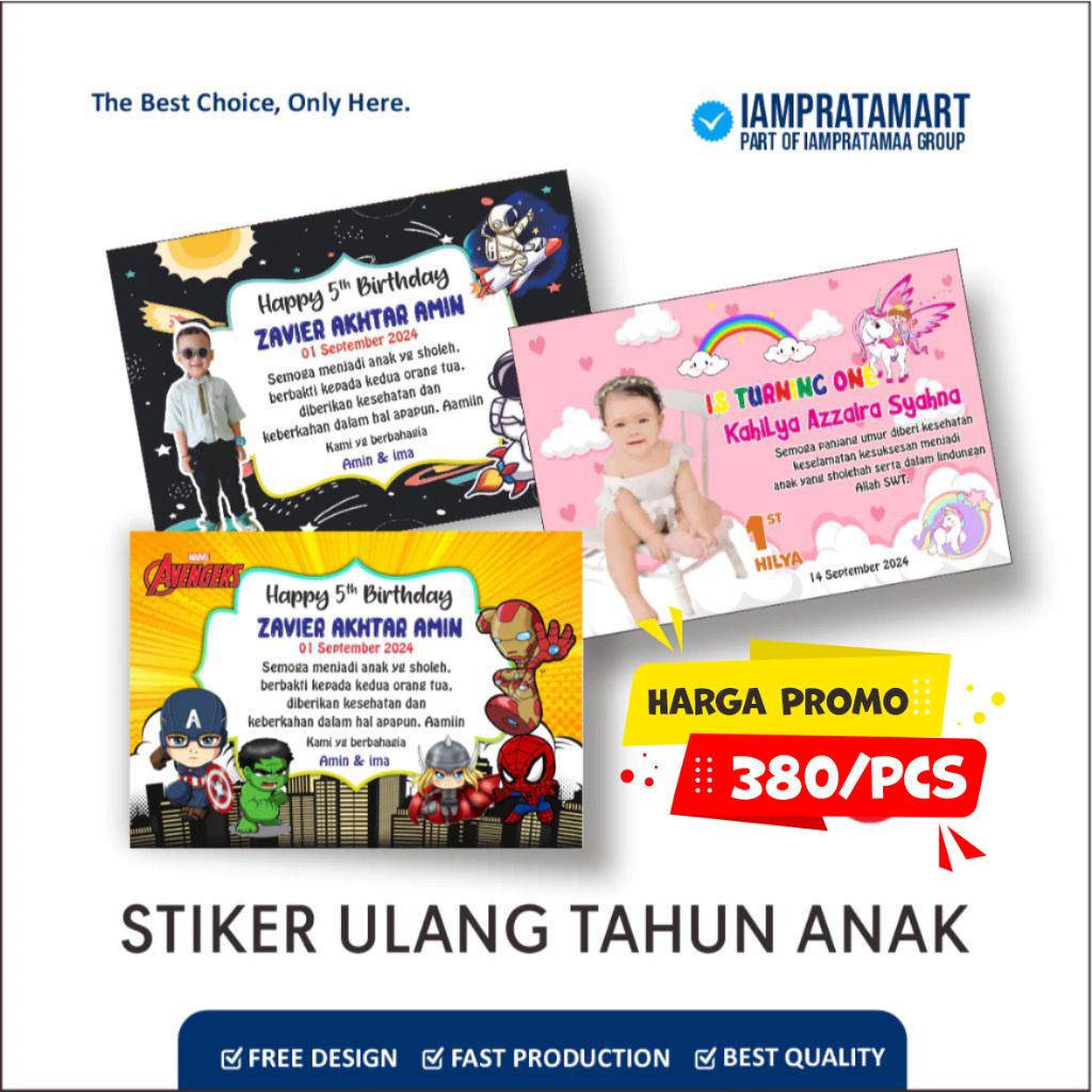 Jual IAMPRATAMART - STIKER KOTAK NASI BOX DAN KARTU UCAPAN UNTUK ACARA ...