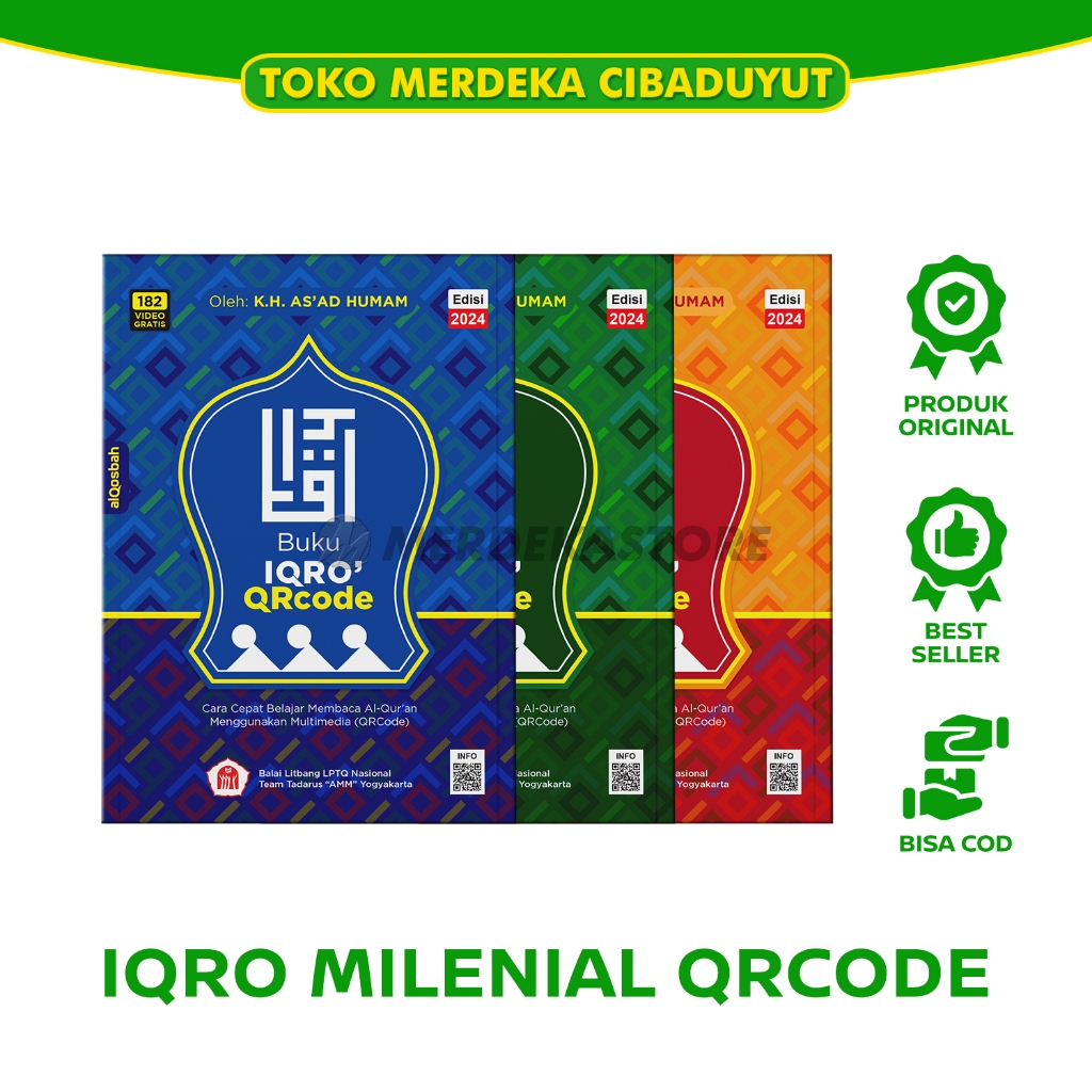 Jual IQRO QRcode Edisi Milenial 2024 Full Colour Lengkap Jilid 1-6 Scan ...