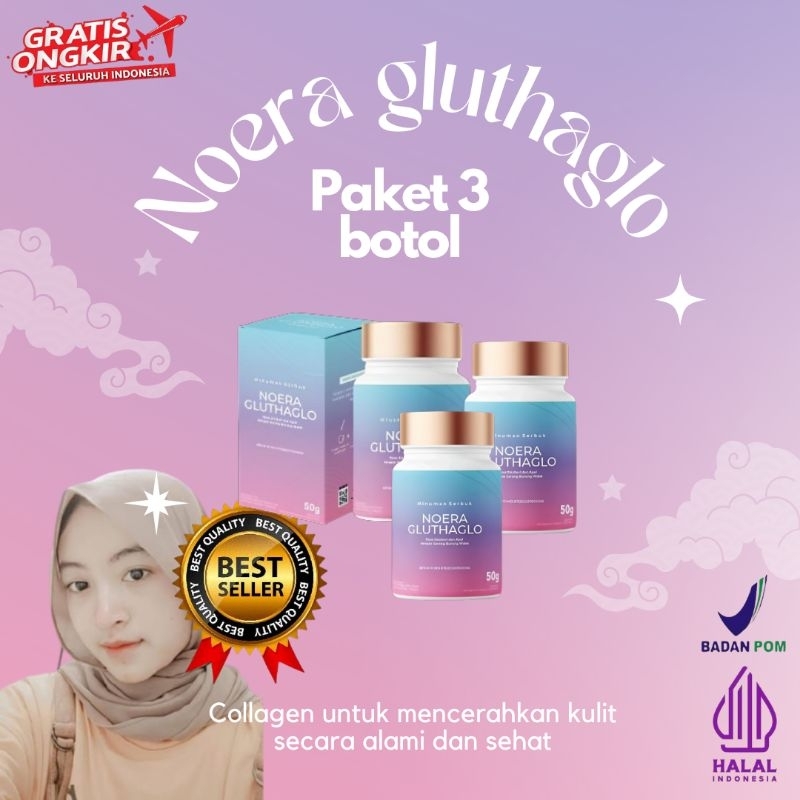 Jual (Paket 3 Botol) Noera Glutha Booster 10× Extra Whitening Booster ...