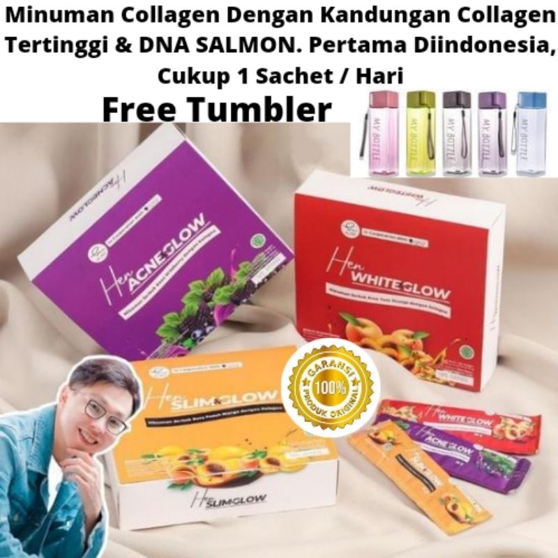 Jual Dr hen Collagen Dr Richard Lee Minuman Kolagen With DNA Salmon Hen White And Glow, Hen Acne ...