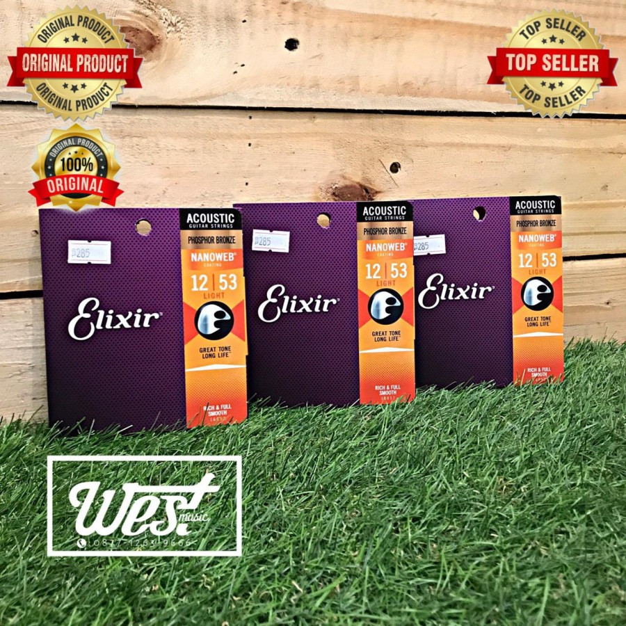 Jual ELIXIR 16052 PHOSPHOR NANOWEB 12.53 ACOUSTIC STRING | Shopee Indonesia